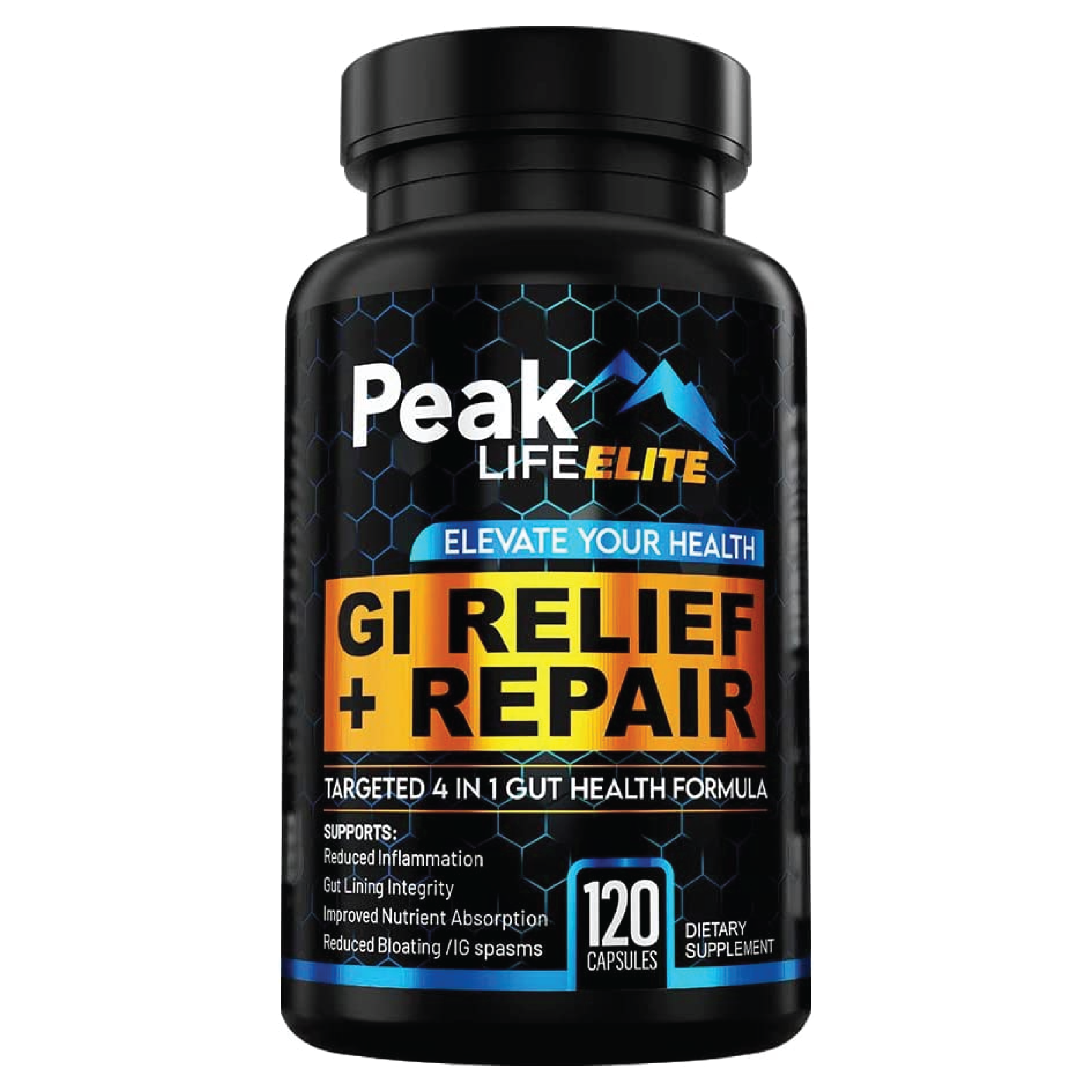 Peak Life Elite GI Relief + Repair Prebiotic 120ct